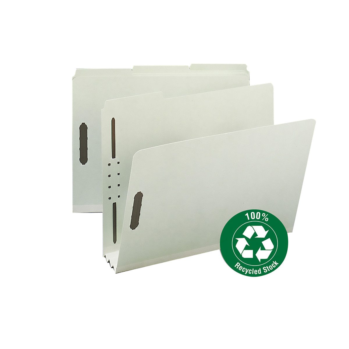 Smead 100% Recycled Pressboard Fastener File Folder, 1/3-Cut Tab, 3 ...