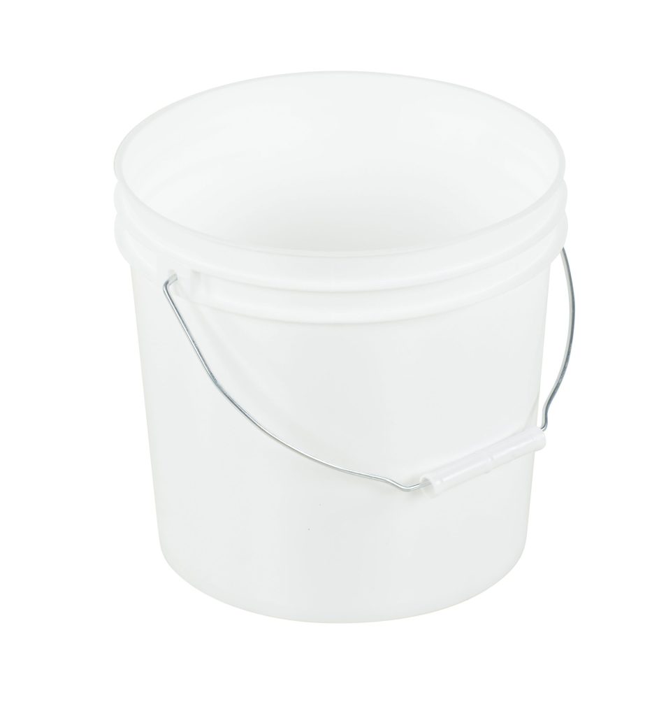 Vestil White Open Head Pail Steel Hand 3.5 Gal | Material Handling USA