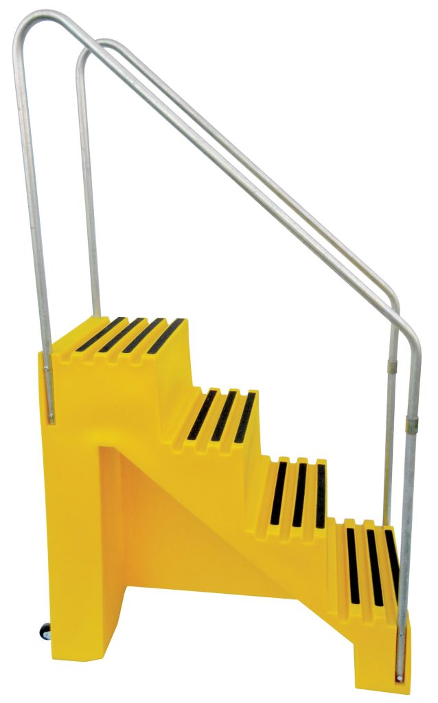Vestil Polyethylene Step Stool Yellow 4 Step | Material Handling USA