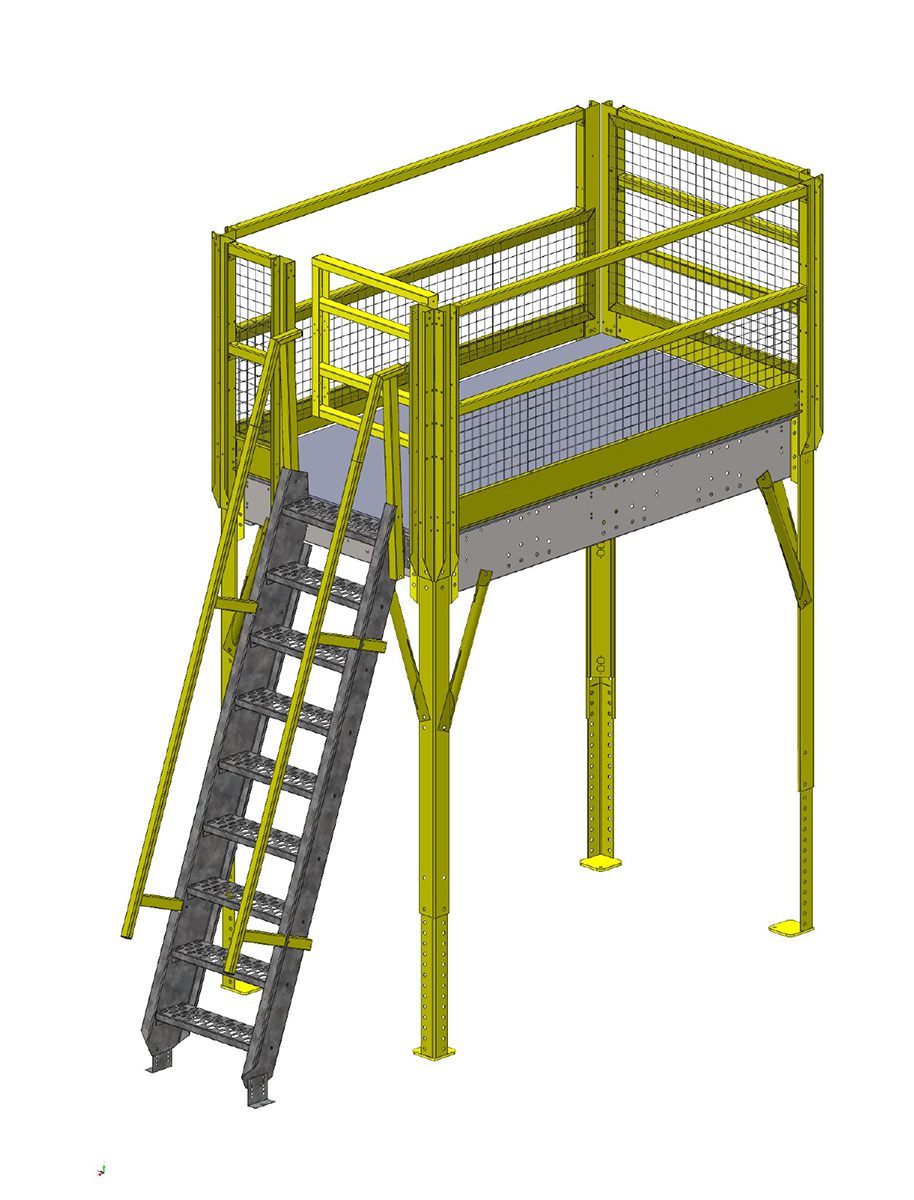 Maintenance Access Platforms for Elevated Conveyors - EO-MAPL1-96-96 ...